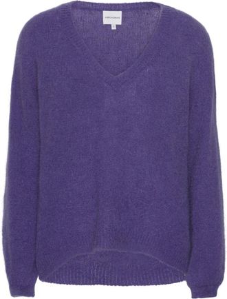 Americandreams Americandreams, Femme, Pulls, Violet, Taille: 42 FR Silja V Neck Knit