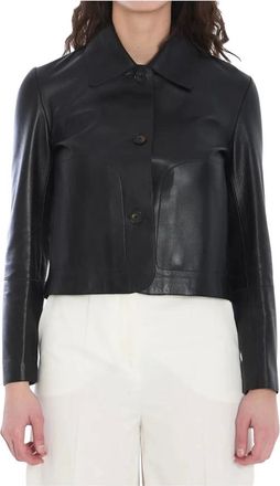 Arma Femme, Vestes, Noir, Taille: 38 FR Chemise &agrave; manches longues au beurre dagneau