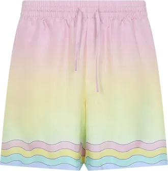 Casablanca Homme, Maillots de bain, Multicolore, Taille: L Silk Bermuda Shorts