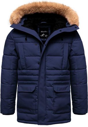 Amaci & Sons Winterjacke KENT Winterjacke Herren Gef&uuml;tterte Dicke Winter Jacke Mantel Parka mit Kapuze