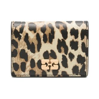 Ganni Beiger Geldbeutel mit Klappverschluss - - Accessories - Damen - Beige - ONE SIZE