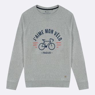 Faguo Sweatshirt gris Jaime mon v&eacute;lo