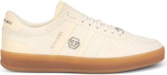 Philipp Plein Homme, Chaussures, Blanc, Taille: 43 EU Retro Rebel Suede Baskets