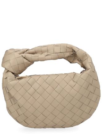 Bottega Veneta Womens Mini Jodie Beige Leather Bag Lamb Handbags Hand