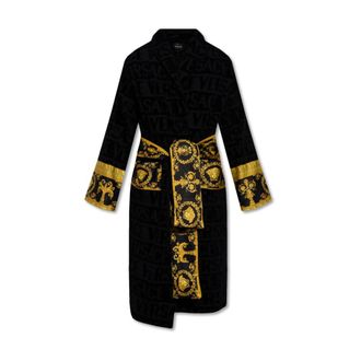 Versace Gemusterte Bademantel - - Nightwear & Lounge - Herren - Schwarzk - L