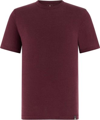 Boggi Milano Homme, Tops, Rouge, Taille: XL T-Shirt en Jersey de Lin Stretch