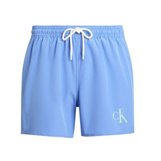 Calvin Klein Herren Badehose Medium Drawstring mit Logo, Blau (Glacier 5534269), XL