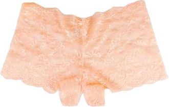 Generic Culotte en dentelle pour femme avec entrejambe ouverte String transparent Respirant Taille basse Hipster No Show Sous-vêtements érotiques pour femmes 