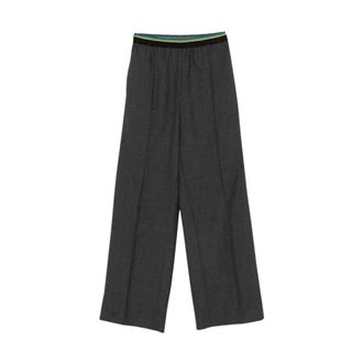 Plan C Graue Melange Hose - - Trousers - Damen - Grau - M