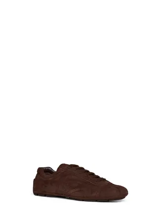 Prada Mens Sneakers Montecarlo Lambskin Dark Brown Trainers