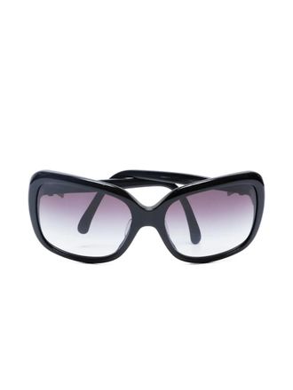 Chanel 2000s Ribbon Sonnenbrille - Schwarz