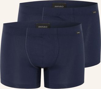 Hanro 2er-Pack Boxershorts Cotton Essentials blau