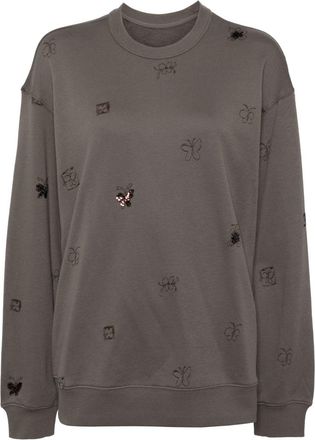 JNBY Sweatshirt mit Schmetterlingsstickerei - Grau