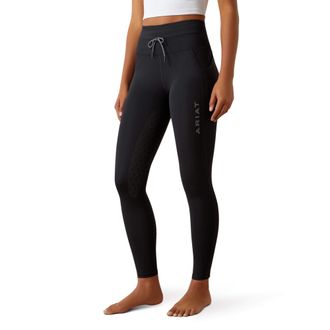 Ariat Womens Eos Elevate Half Grip TightRiding Breech in Black, Size X-Small, by Ariat