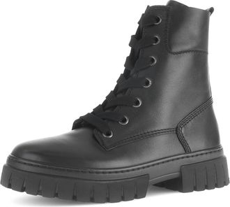Gabor Damen Combat Boots, Frauen Stiefeletten,Booties,halbstiefel,Kurzstiefel,uebergangsschuhe,uebergangsstiefel,schwarz (Micro),44.5 EU / 10 UK