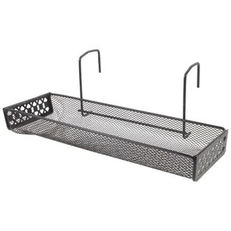 BESPORTBLE Schwarzes Eisenblumen hängegestell Mehrschichtiges Pflanzenregal für Balkon Fensterbank und Büro Multifunktionales Aufbewahrungsgestell für Blumentöpf