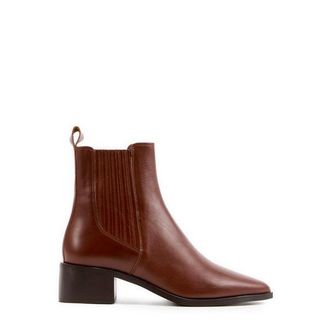 Saison 1865 Bottines Beyon &agrave; talons en cuir de vachette