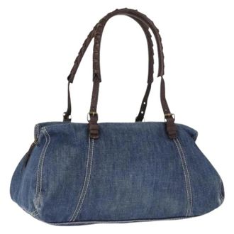 Miu Miu Pre-owned Canvas Schultertasche - - Pre-owned - Damen - Blau - ONE SIZE