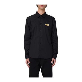 Versace Jeans Couture Stilvolles schwarzes Button-Up-Hemd - - Shirts - Herren - Schwarzk - L
