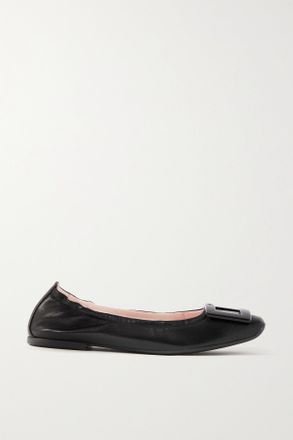 Roger Vivier Ballerines En Cuir Viv Pockette - Noir