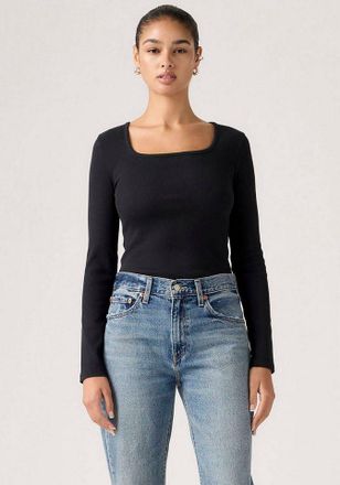 Levi's Langarmshirt ESSENTIAL SQRD NECK LONG SLEEVE mit eckigem Ausschnitt