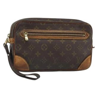 Louis Vuitton Pochette en toile Pre-owned - Femme - Pre-owned - Brun - Taille: ONE Size