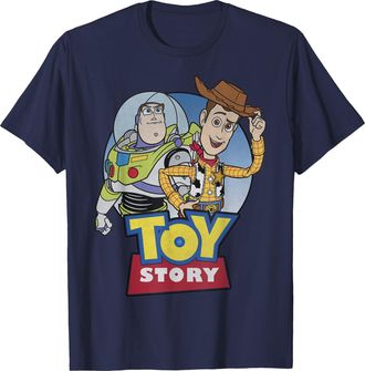 Disney Pixar Toy Story Woody And Buzz Circle Portrait T-Shirt