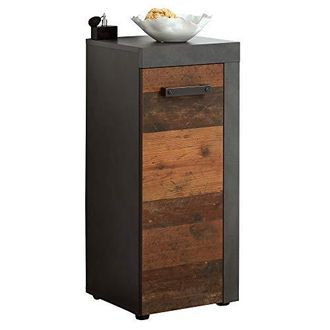 Trendteam Commode - Salle de Bain - Indy - Taille dassemblage (LxHxP) 36 x 81 x 31 cm - Couleur Old Wood avec Matera - 125980223