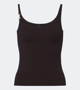 Gucci Top Horsebit en cr&ecirc;pe