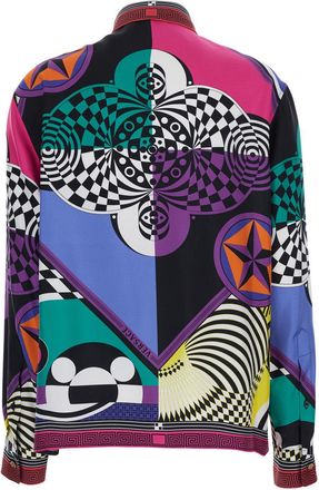 Versace Silk Scarf Print Shirt - Multicolor