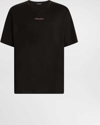 Dolce & Gabbana T-shirt Aus Baumwolle - Mann T-shirts Und Polos Braun 46