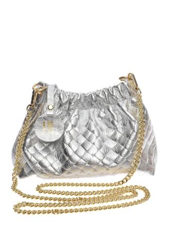 Anna Luchini Silber Rindsledertasche