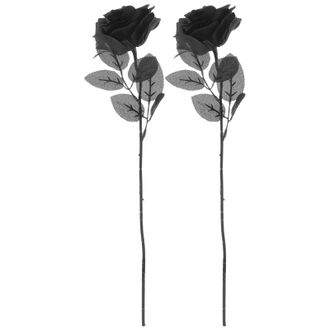 Amosfun Imitations Rosenblume Samtstoff 2 Stück Gefälschte Schwarze Rosen Fotografie Requisite Für Haushalts Und Eventdekoration