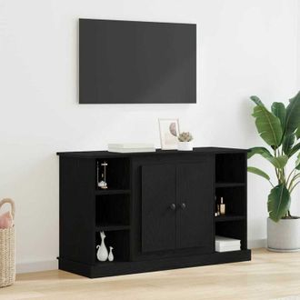 vidaXL vidaXL Buffet Ch&ecirc;ne noir 100 x 35,5 x 60 cm Bois ding&eacute;nierie