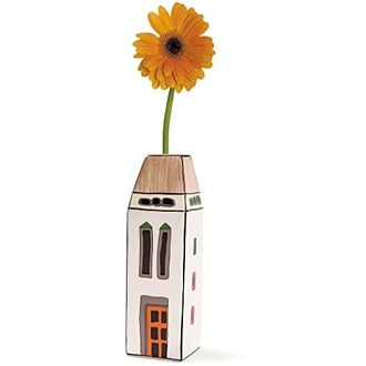 Egan Vase einzelne Blume Le Casette, Keramik, Elfenbein, Small