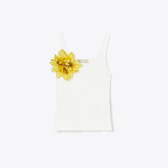 Tory Burch Damen Geripptes Tanktop