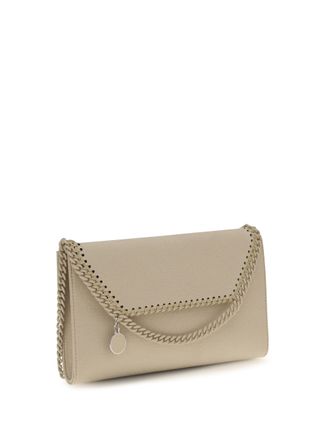 Stella McCartney Womens Eco Shaggy Shoulder Bag Pearl Polyester