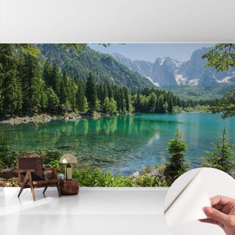 Tulup Carta Da Parati Autoadesiva - Fotomurale Adesivo - Design Elegante - Stile Moderno - Lago Verde 416x254 Cm