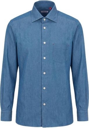 Kiton Chemise en jean avec poches - Homme - Chemises - Bleu - Taille: XL