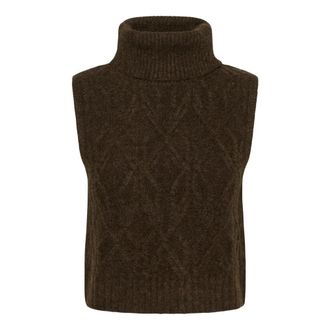 Cream Rollkragenpullover - - Knitwear - Damen - Braun - M/L