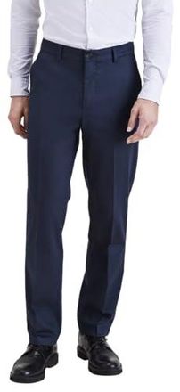 Dockers Signature Stain Defender Pantalon Droit Bleu Marine Blazer 33 W/32 L, Blazer Bleu Marine., 33W x 32L