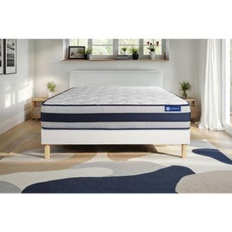 Actisom Actiflex ergo matratze 200x200cm + Bettgestell mit lattenrost, H&auml;rtegrad 4, Taschenfederkern und Memory-Schaum, H&ouml;he : 24 cm