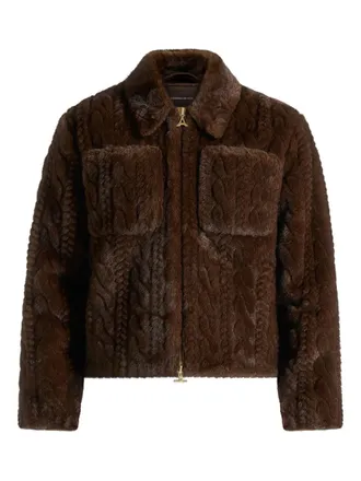 Mani&egrave;re De Voir veste David &agrave; design emboss&eacute; - Marron
