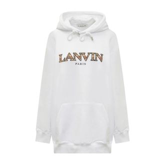 Lanvin Wei&szlig;e Logo Hoodie Sweatshirt - - Sweatshirts & Hoodies - Damen - Wei&szlig; - S