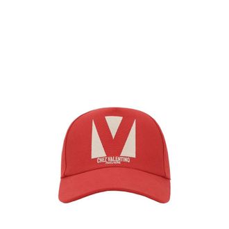 Valentino Garavani Baseballkappe mit Logo - - Accessories - Damen - Rot - 57 CM