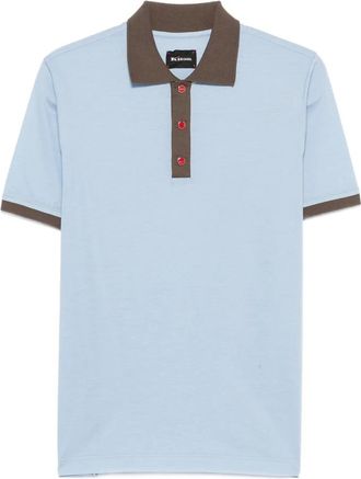 Kiton Polo &agrave; contraste - Homme - Tops - Bleu - Taille: M