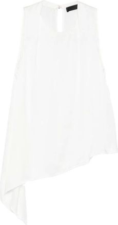 Liu Jo Femme, Tops, Blanc, Taille: 42 FR Haut asym&eacute;trique sans manches