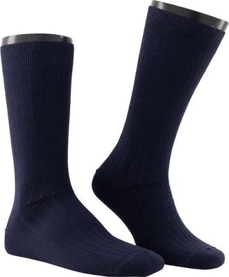 Boggi Milano Herren Socken blau Baumwolle unifarben