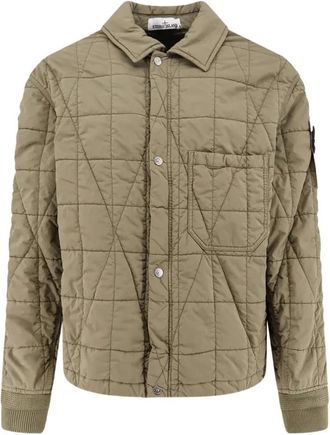 Stone Island Homme, Vestes, Vert, Taille: XL Veste Matelass&eacute;e avec Poches Plaqu&eacute;es