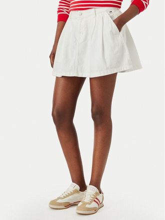 Tommy Jeans Minirock DW0DW22971 Wei&szlig; Relaxed Fit